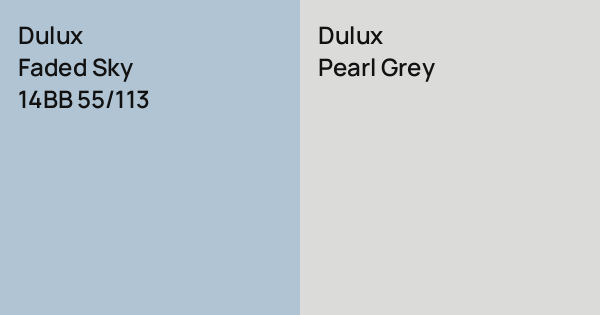 Dulux Faded Sky vs. Dulux Pearl Grey comparison