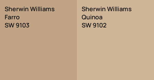 Sherwin Williams Farro vs. Sherwin Williams Quinoa comparison
