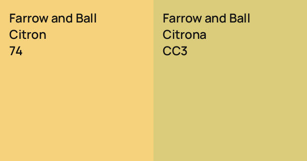 Farrow and Ball Citron vs. Farrow and Ball Citrona comparison