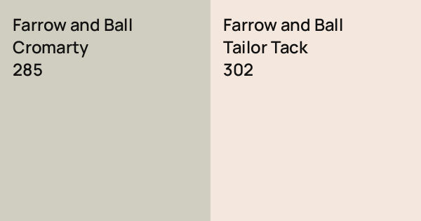 Farrow and Ball Cromarty vs. Farrow and Ball Tailor Tack comparison