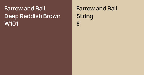 Farrow and Ball Deep Reddish Brown vs. Farrow and Ball String comparison