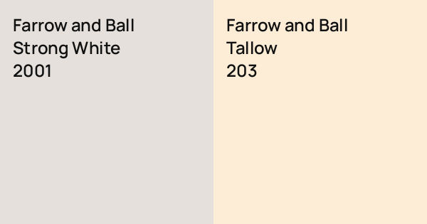 Farrow and Ball Strong White vs. Farrow and Ball Tallow comparison