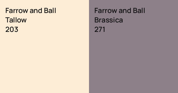 Farrow and Ball Tallow vs. Farrow and Ball Brassica comparison