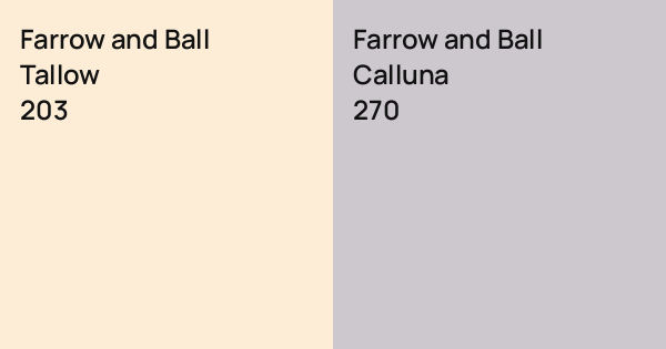 Farrow and Ball Tallow vs. Farrow and Ball Calluna comparison