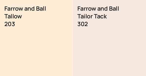 Farrow and Ball Tallow vs. Farrow and Ball Tailor Tack comparison