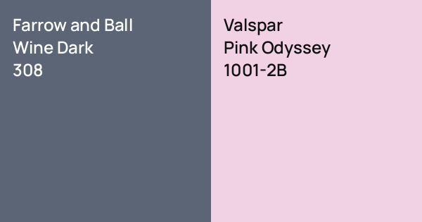 Farrow and Ball Wine Dark vs. Valspar Pink Odyssey comparison