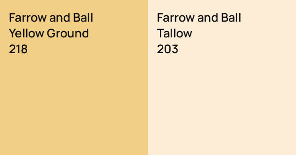 Farrow and Ball Yellow Ground vs. Farrow and Ball Tallow comparison