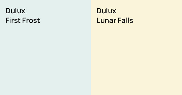 Dulux First Frost vs. Dulux Lunar Falls comparison