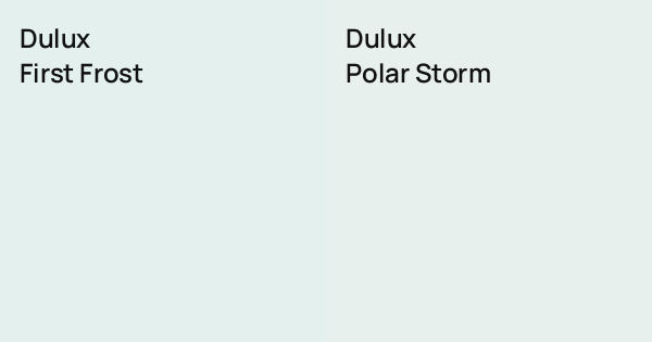 Dulux First Frost vs. Dulux Polar Storm comparison