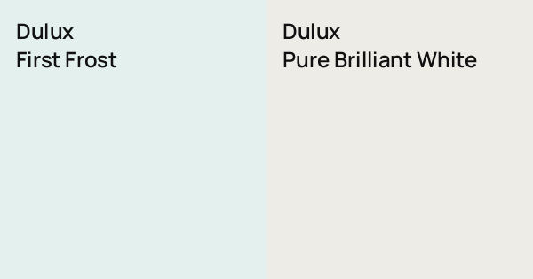 Dulux First Frost vs. Dulux Pure Brilliant White comparison