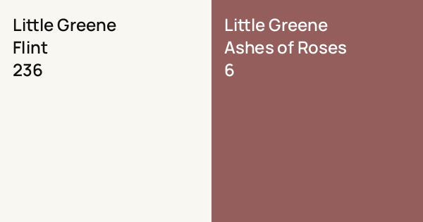 Little Greene Flint vs. Little Greene Ashes of Roses comparison