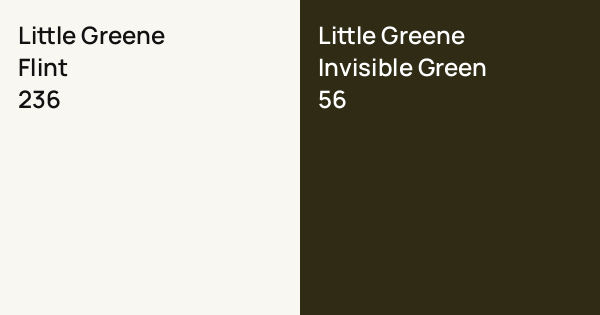 Little Greene Flint vs. Little Greene Invisible Green comparison