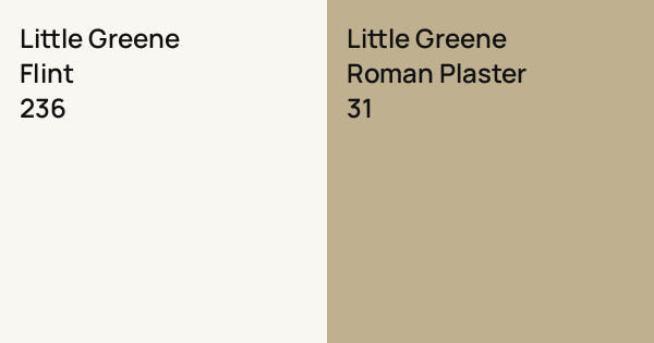 Little Greene Flint vs. Little Greene Roman Plaster comparison