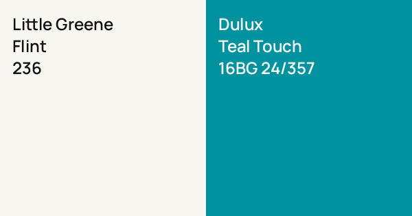 Little Greene Flint vs. Dulux Teal Touch comparison