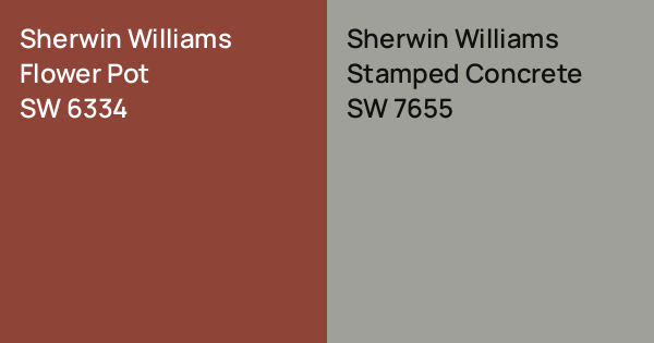Sherwin Williams Flower Pot vs. Sherwin Williams Stamped Concrete ...