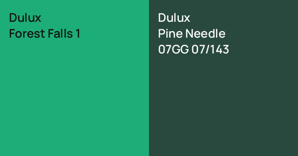 Dulux Forest Falls 1 vs. Dulux Pine Needle comparison