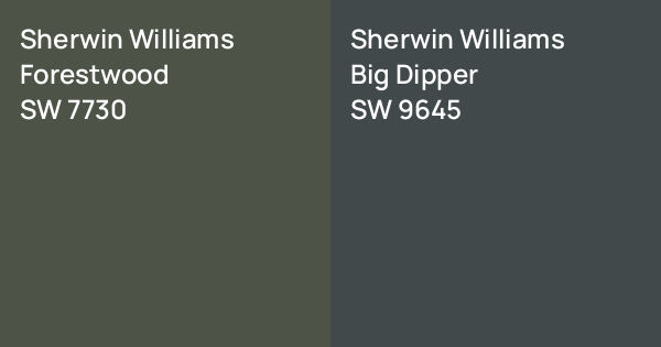 Sherwin Williams Forestwood vs. Sherwin Williams Big Dipper comparison