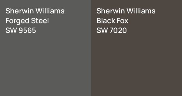 Sherwin Williams Forged Steel vs. Sherwin Williams Black Fox comparison