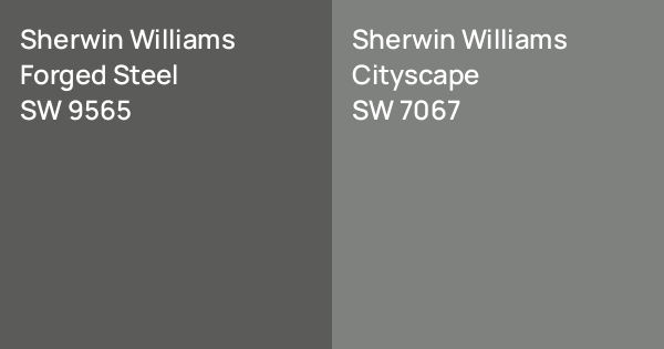 Sherwin Williams Forged Steel vs. Sherwin Williams Cityscape comparison