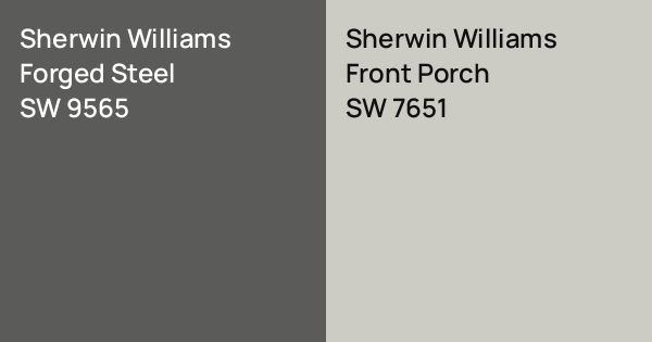Sherwin Williams Forged Steel vs. Sherwin Williams Front Porch comparison