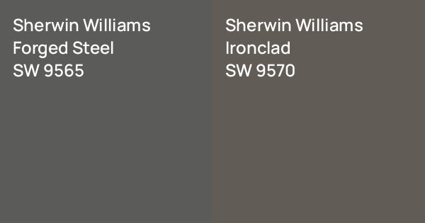 Sherwin Williams Forged Steel vs. Sherwin Williams Ironclad comparison