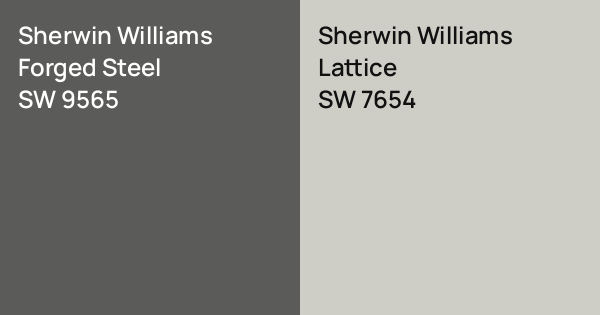 Sherwin Williams Forged Steel vs. Sherwin Williams Lattice comparison