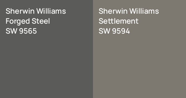 Sherwin Williams Forged Steel vs. Sherwin Williams Settlement comparison