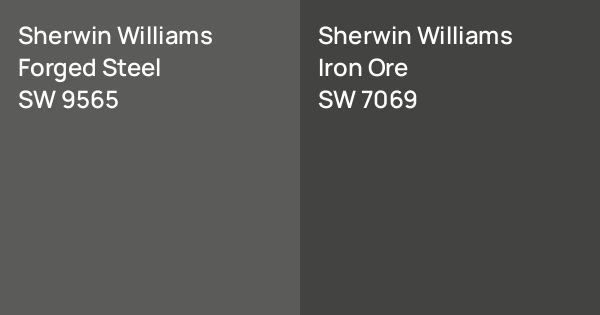 Sherwin Williams Forged Steel vs. Sherwin Williams Iron Ore comparison