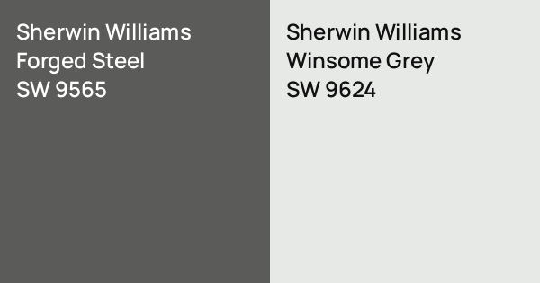 Sherwin Williams Forged Steel vs. Sherwin Williams Winsome Grey comparison