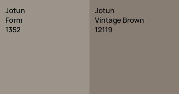 Jotun Form vs. Jotun Vintage Brown comparison