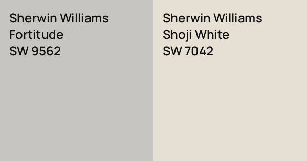 Sherwin Williams Fortitude vs. Sherwin Williams Shoji White comparison