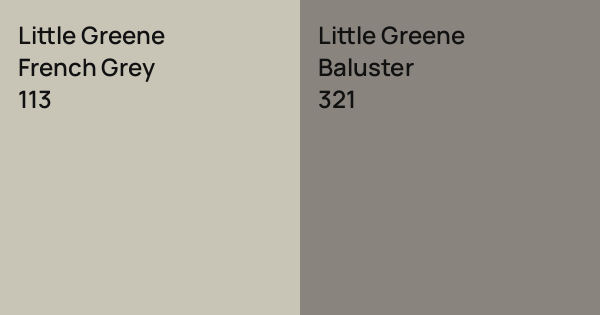 Little Greene French Grey vs. Little Greene Baluster comparison