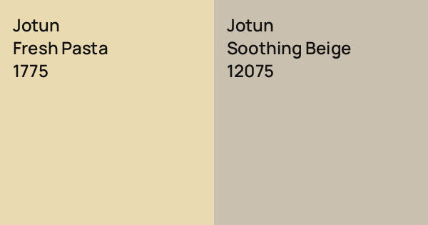 Jotun Fresh Pasta vs. Jotun Soothing Beige comparison