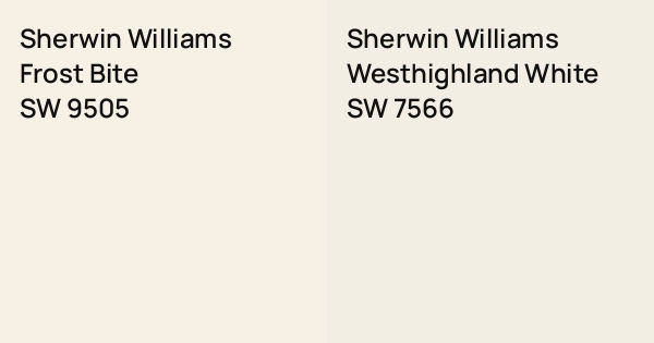Sherwin Williams Frost Bite vs. Sherwin Williams Westhighland White ...