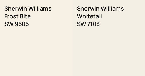 Sherwin Williams Frost Bite vs. Sherwin Williams Whitetail comparison