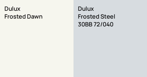 Dulux Frosted Dawn vs. Dulux Frosted Steel comparison