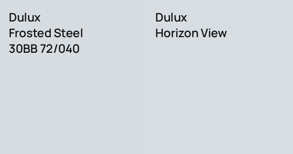 Dulux Frosted Steel vs. Dulux Horizon View comparison