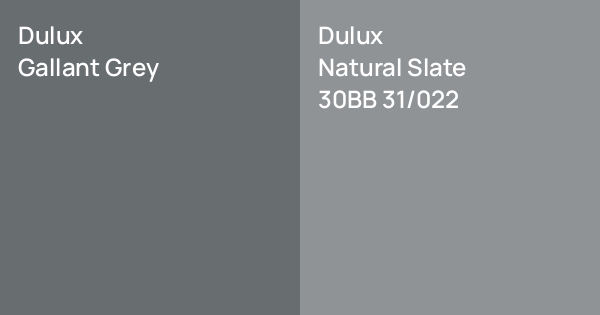 Dulux Gallant Grey vs. Dulux Natural Slate comparison