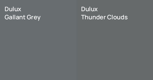 Dulux Gallant Grey vs. Dulux Thunder Clouds comparison