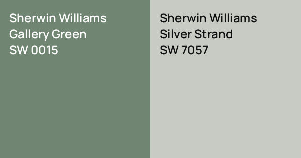 Sherwin Williams Gallery Green vs. Sherwin Williams Silver Strand ...