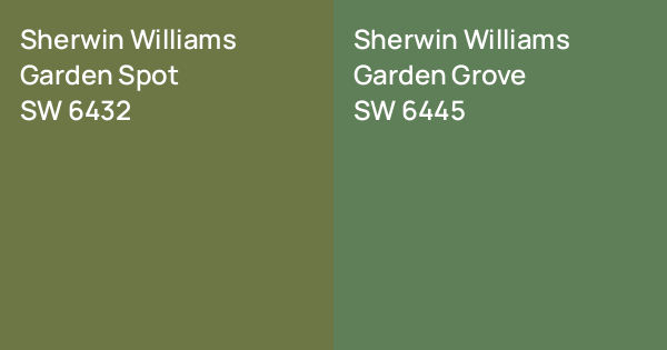 Sherwin Williams Garden Spot vs. Sherwin Williams Garden Grove comparison