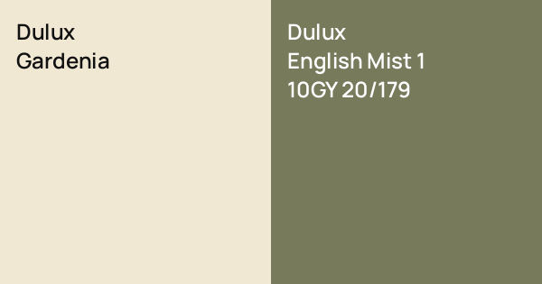 Dulux Gardenia vs. Dulux English Mist 1 comparison
