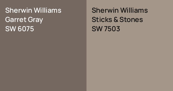 Sherwin Williams Garret Gray vs. Sherwin Williams Sticks & Stones ...