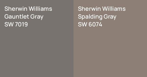 Sherwin Williams Gauntlet Gray vs. Sherwin Williams Spalding Gray ...