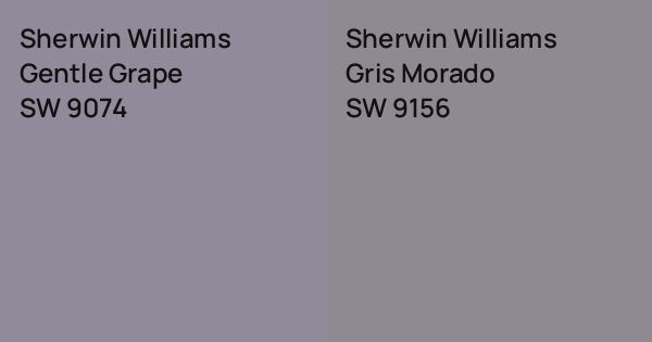 Sherwin Williams Gentle Grape vs. Sherwin Williams Gris Morado comparison