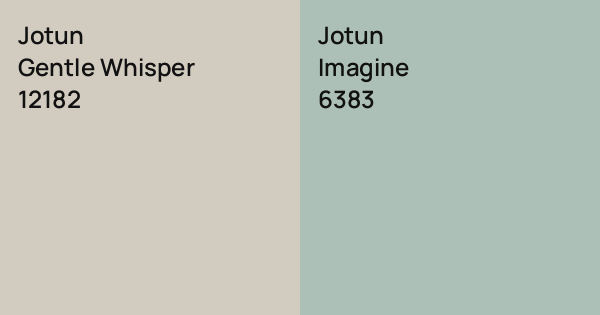 Jotun Gentle Whisper vs. Jotun Imagine comparison