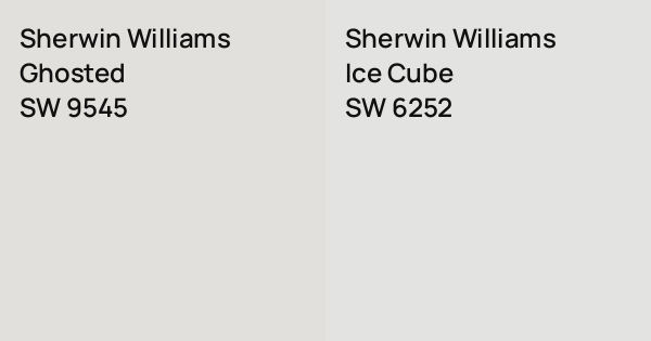 Sherwin Williams Ghosted vs. Sherwin Williams Ice Cube comparison