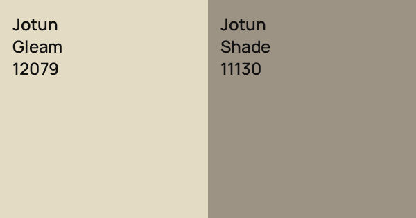 Jotun Gleam vs. Jotun Shade comparison