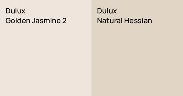 Dulux Golden Jasmine 2 vs. Dulux Natural Hessian comparison
