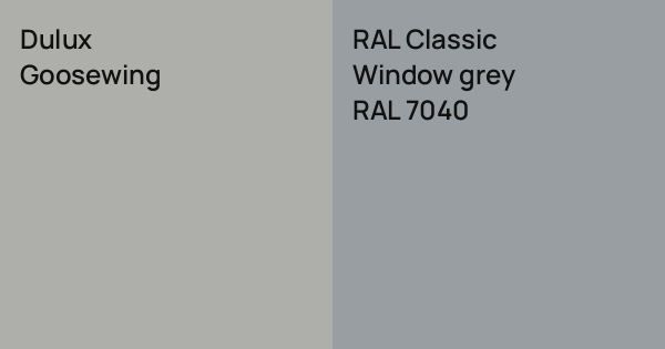 Dulux Goosewing vs. RAL Classic Window grey comparison